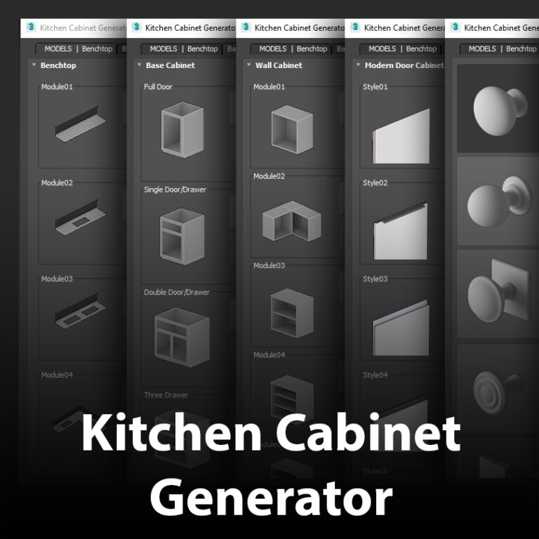 Kitchen Cabinet Generator • ArchvizTools