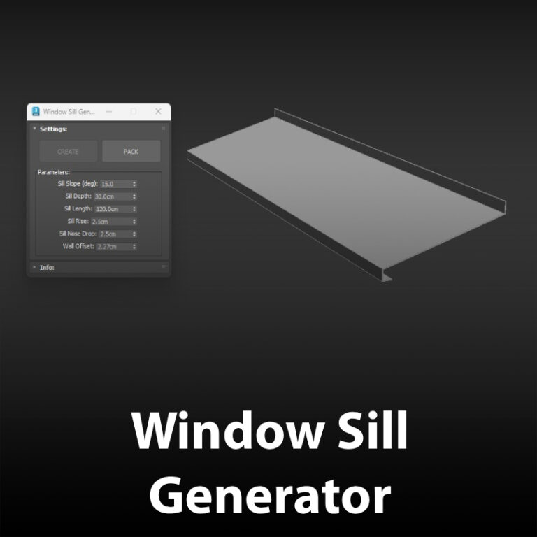 Window Sill Generator • ArchvizTools